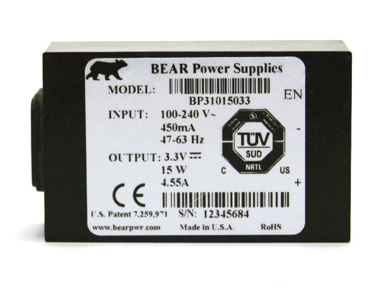 BP3 Series | 3-pin Mini-IEC Input Connector - Bear Power Supplies
